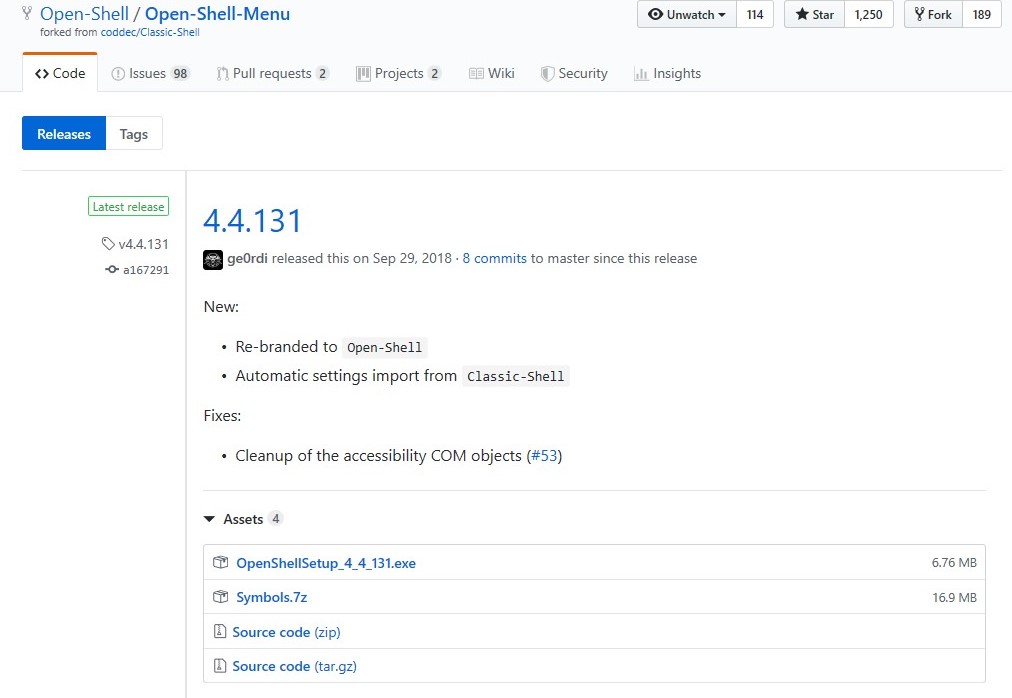 Latest Version · Issue 212 · Open Shellopen Shell Menu · Github