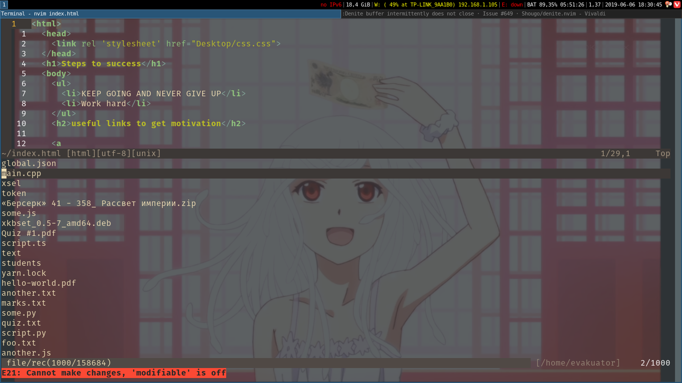 :Denite buffer intermittently does not close · Issue #649 · Shougo/denite.nvim · GitHub