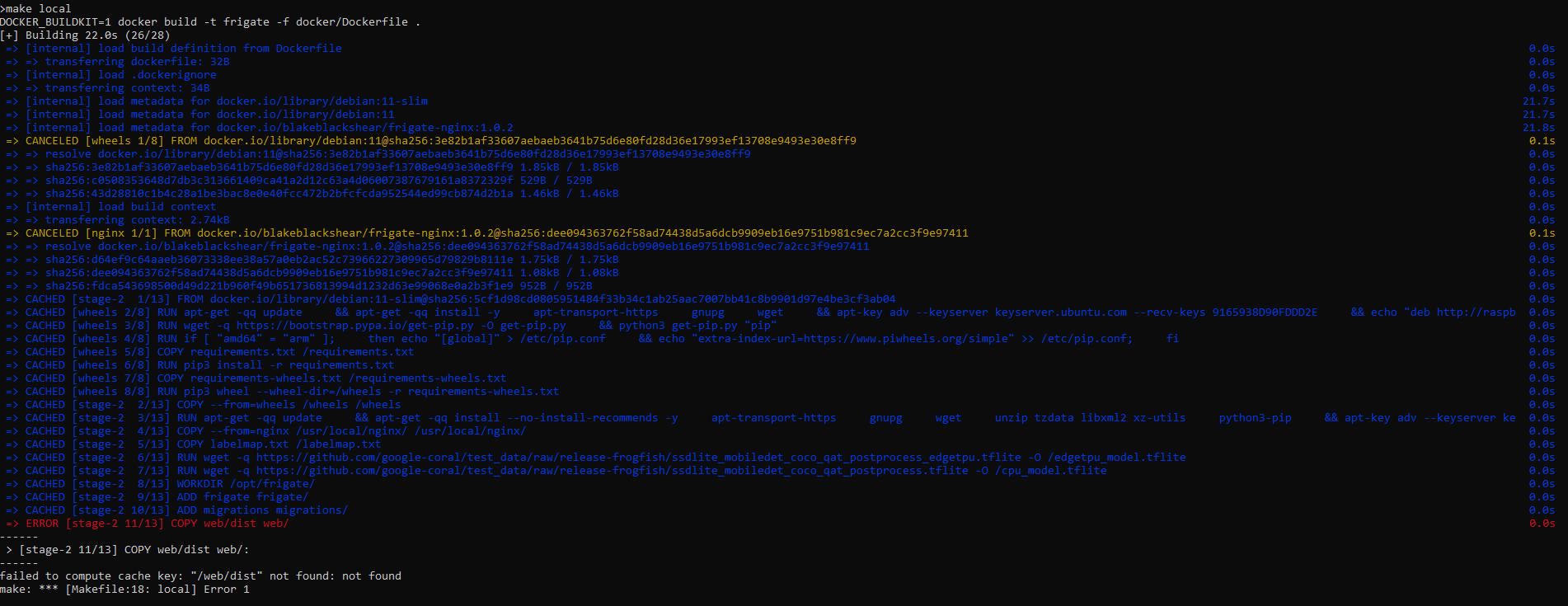 Problems setting up development environment · blakeblackshear frigate · Discussion #3987 · GitHub