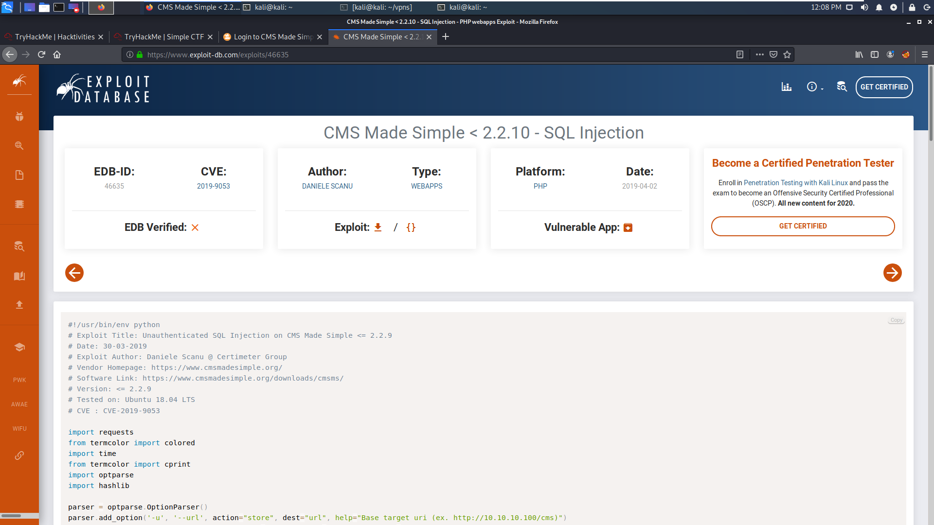 Tryhackme Writeups Easy Simplectf Simplectfwalkthrough Md At Master · Vineetkv2104 Tryhackme
