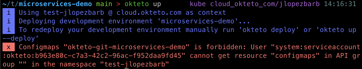 better error when image built on non-existent ns · Issue #2641 · okteto ...