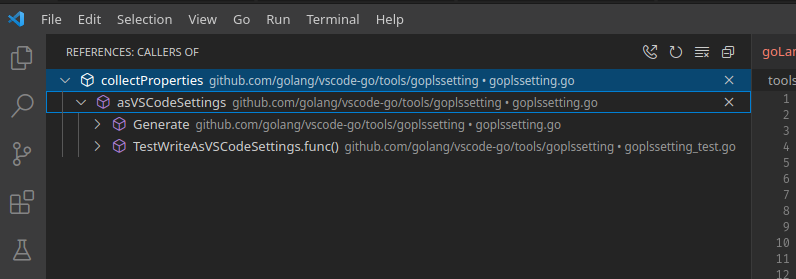 Trim current module from path in call hierarchy · Issue #2057 · golang/vscode-go · GitHub