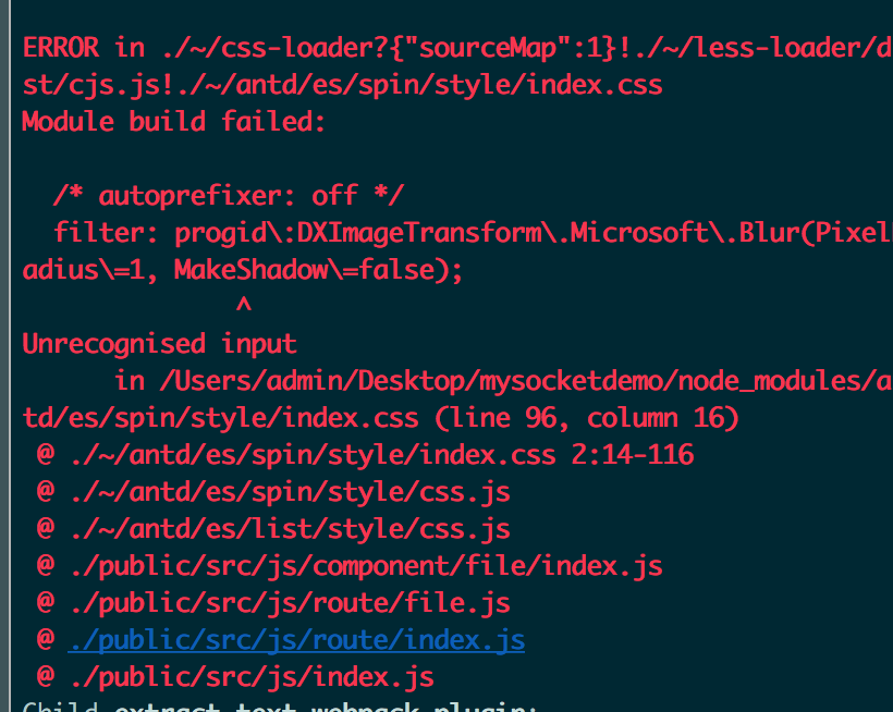 import the antd theme, webpack build show .bezierEasingMixin error ...