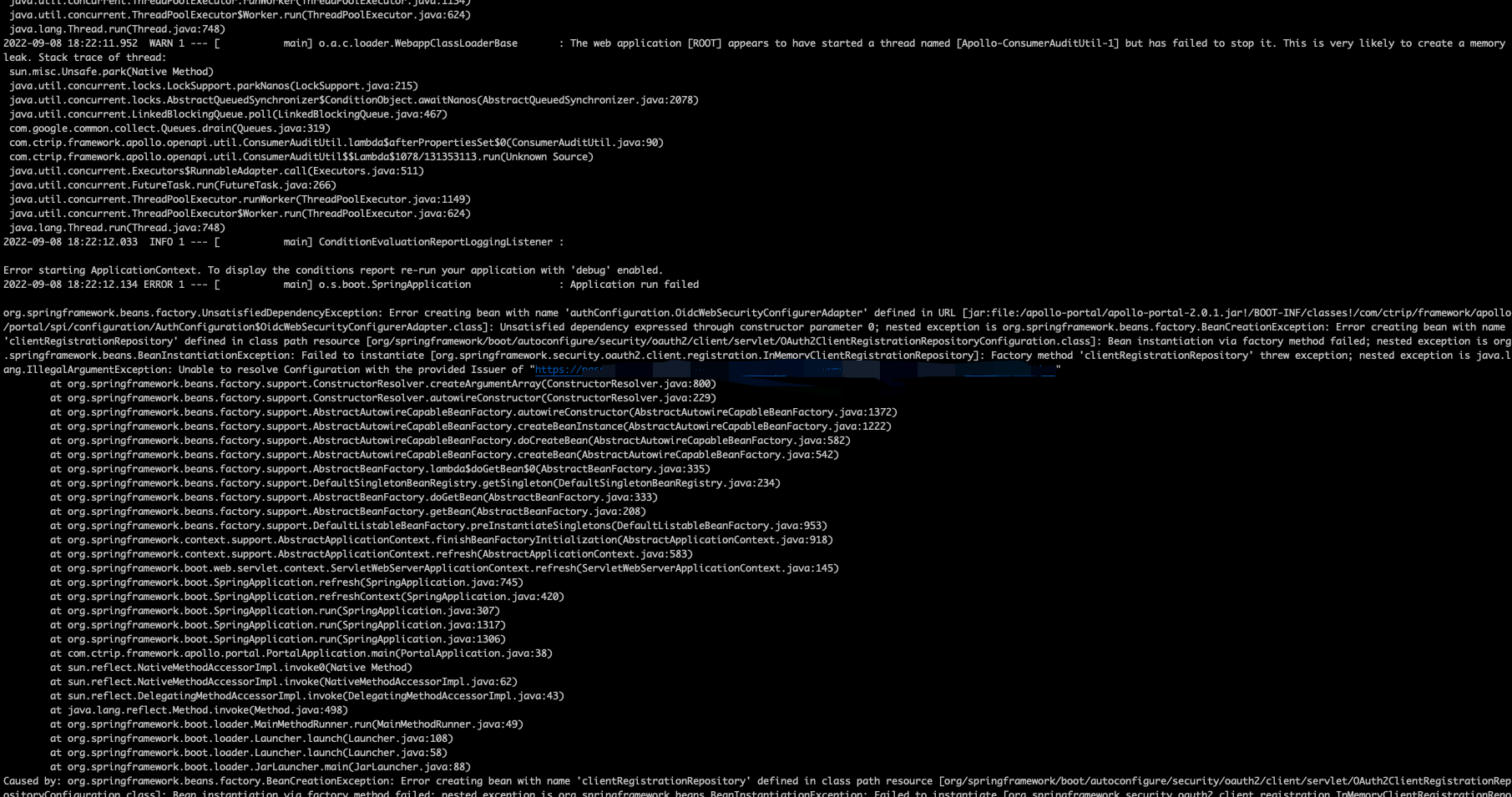 接入oidc登录后apollo-portal启动失败 · Issue #4561 · apolloconfig/apollo · GitHub