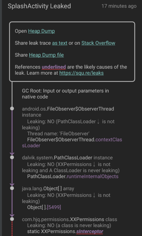 11.8版本不设置interceptor存在内存泄漏 · Issue #97 · getActivity/XXPermissions · GitHub