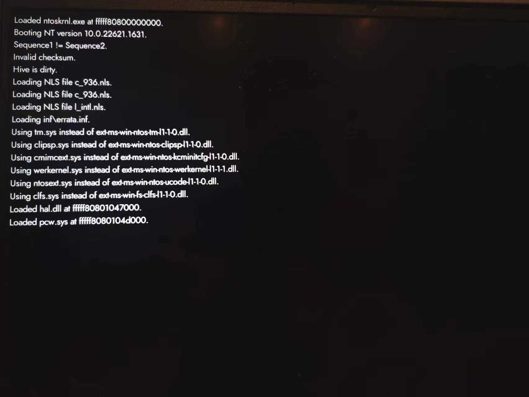 Booting process stuck on "Loaded pcw.sys" for Windows 11 22H2 · Issue #92 · maharmstone/quibble ...