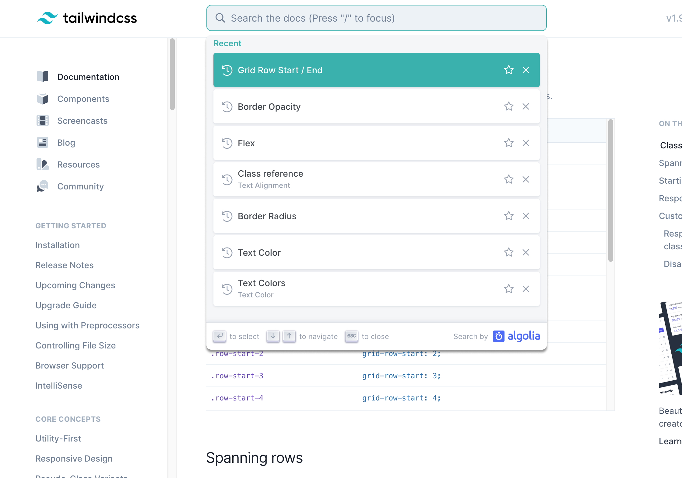 The search modal has few UX issues. · Issue #1188 · tailwindlabs/tailwindcss.com · GitHub