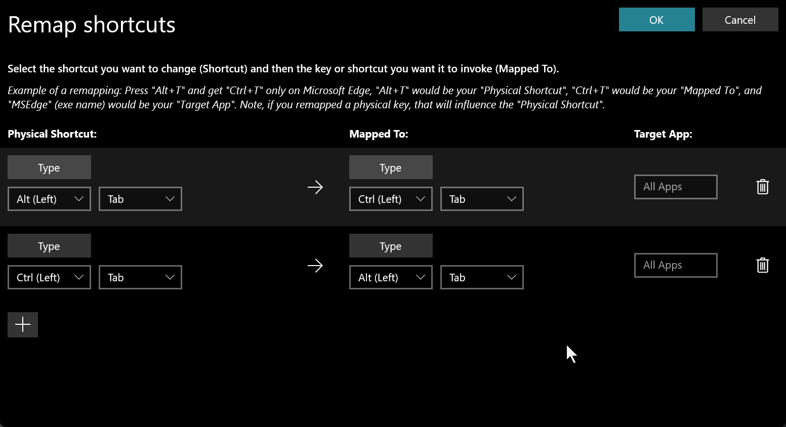 Remap A Shortcut In Keyboard Manager Seems To Be Broken In 0600 0061
