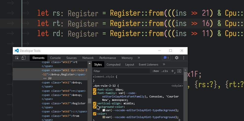 Inlay Hints Are Offset By 1px In Some Cases · Issue 153419 · Microsoft Vscode · Github