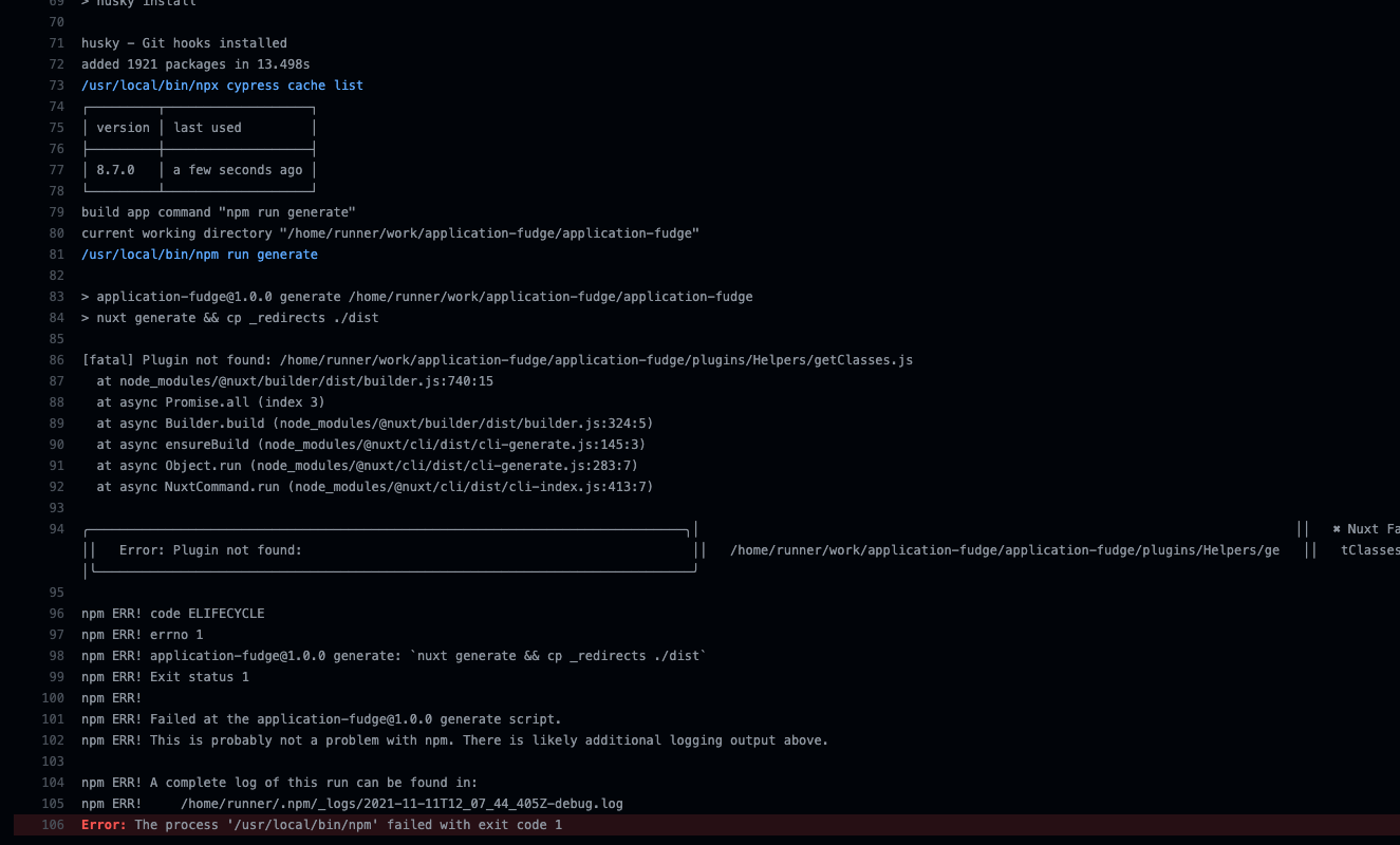 Nuxt On Github Actions Cant Find Plugin File · Issue 10039 · Nuxtnuxt · Github 