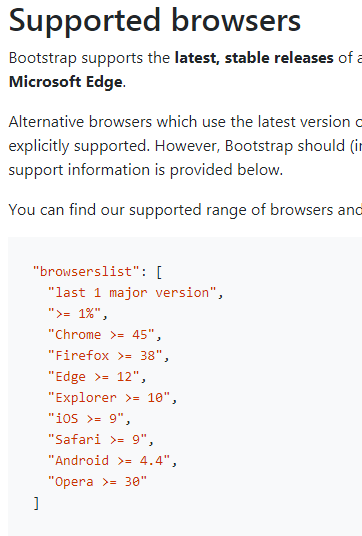 Browser Support List Messed Up Design On Next Version Of Bootstrap