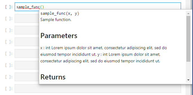 Line Breaks At Docstrings Parameters And Returns Section · Issue 14 · Jupyter Lspjupyterlab