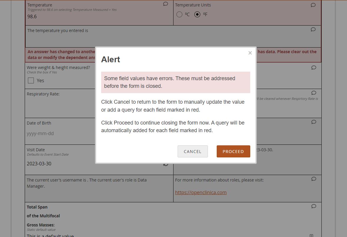 Completing a form offers autoqueries for relevant errors · Issue #658 · OpenClinica/enketo ...