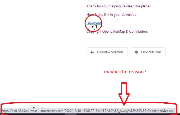 Not possible to download this specific country, probably due to strange characters in the name ...