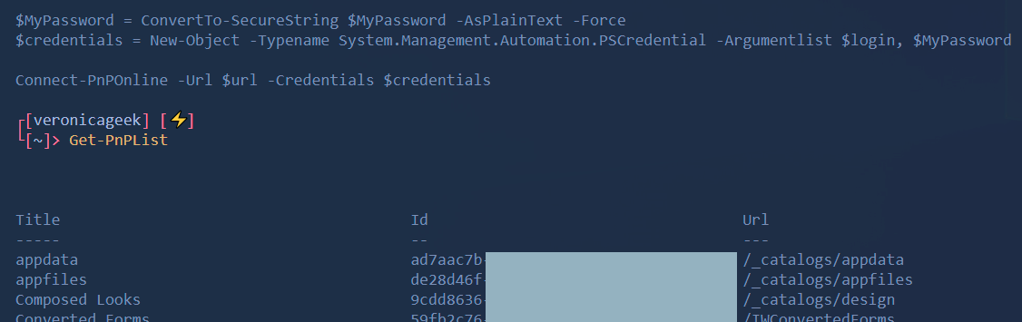 [BUG] Cannot connect with credentials · Issue #61 · pnp/powershell · GitHub