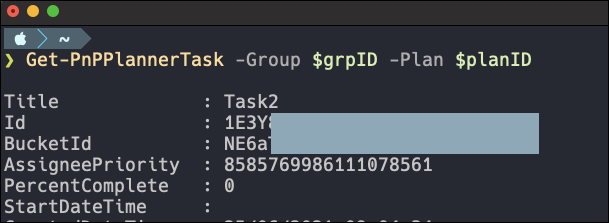 [BUG] Get-PnPPlannerTask : Parameter set cannot be resolved using the specified named parameters ...