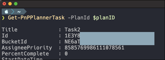 [BUG] Get-PnPPlannerTask : Parameter set cannot be resolved using the specified named parameters ...