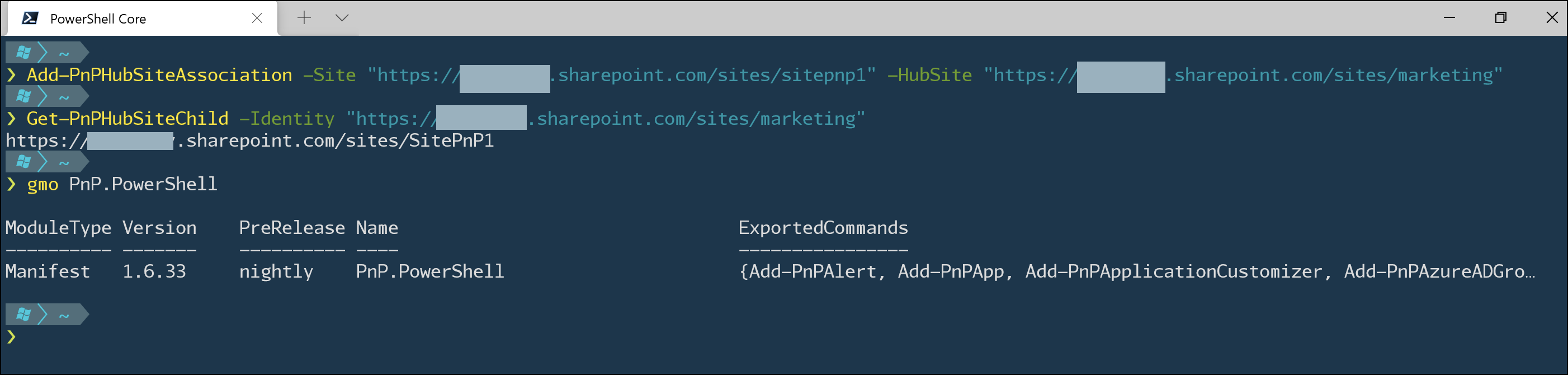 [BUG] - Error with Add-PnPHubSiteAssociation · Issue #805 · pnp/powershell · GitHub