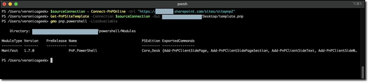 [BUG] Get-PnPSiteTemplate : File Not Found. · Issue #1156 · pnp/powershell · GitHub