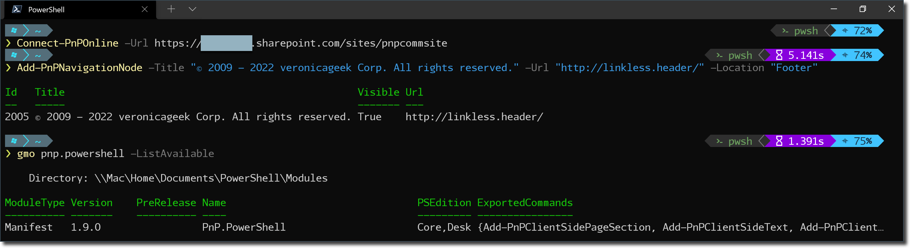 Copyright symbol issue with Add-PnPNavigationNode · Issue #1524 · pnp/powershell · GitHub