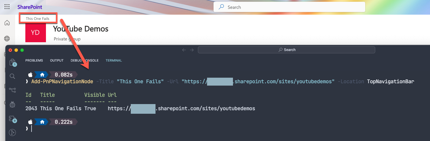 [BUG] Previous Bug with Add-PnPNavigationNode executed on the root site collection cannot find ...
