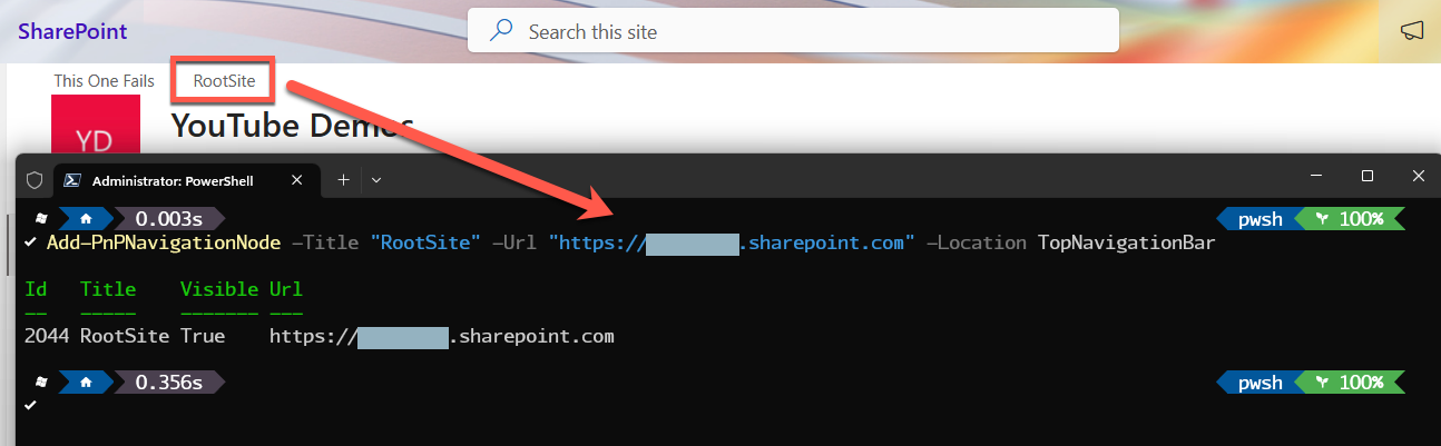 [BUG] Previous Bug with Add-PnPNavigationNode executed on the root site collection cannot find ...