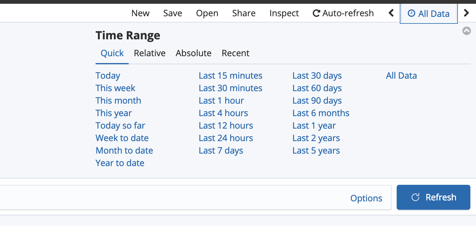 timepicker:quickRanges not picked up by Uptime Monitoring UI · Issue #31831 · elastic/kibana ...