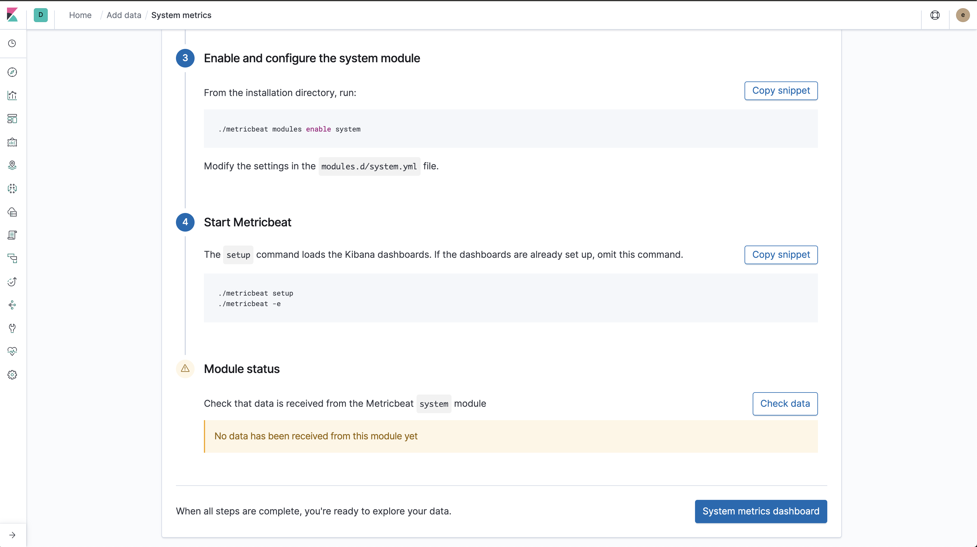 [Add Data] Check Data Doesn't Work · Issue #35492 · elastic/kibana · GitHub