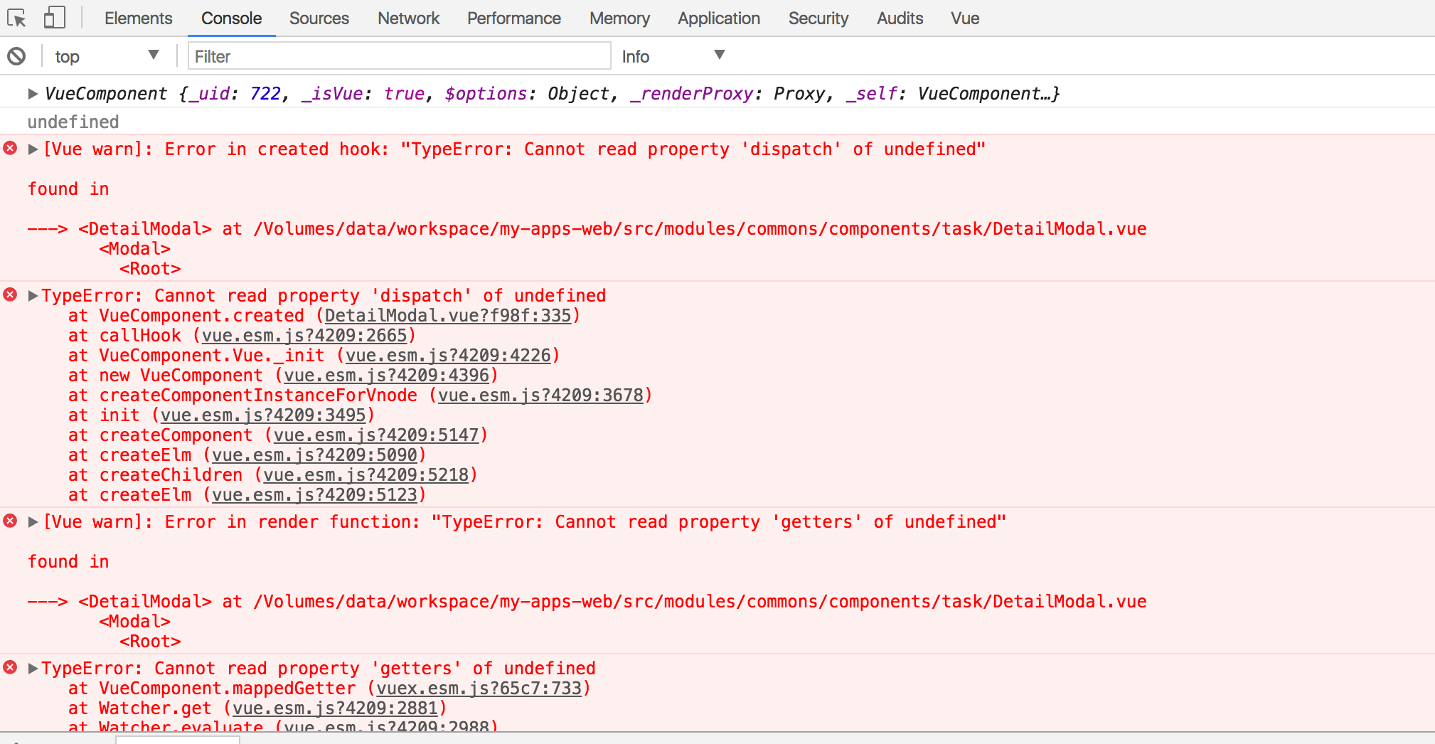 Modal instance + render的方式，可以使用vuex么，为啥getter和$store对象都是空的。 · Issue #1618 · iview/iview · GitHub