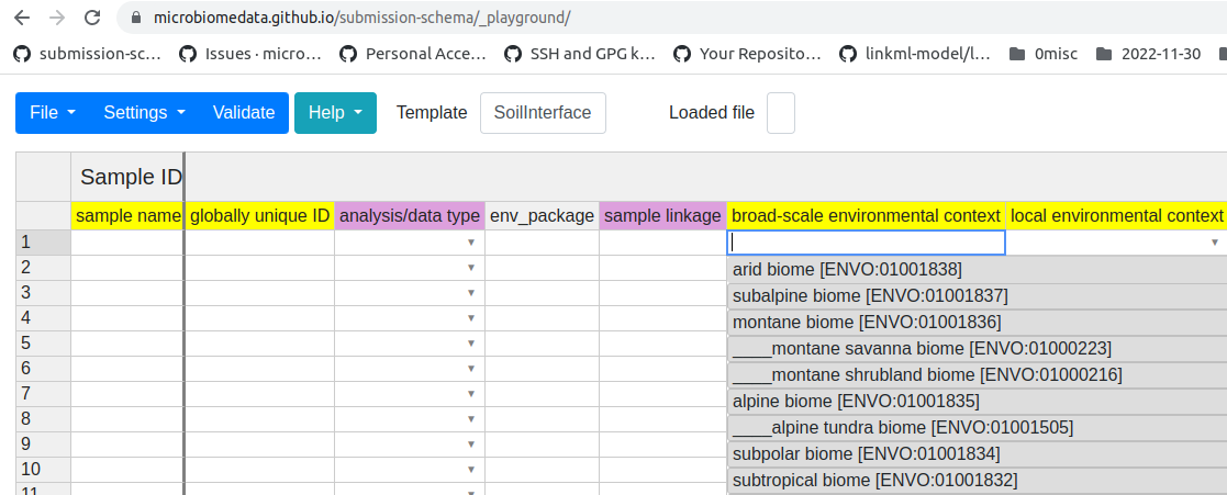Enhance DataHarmonizer so that it can build a hierarchical pull-down menu based on LinkML ...