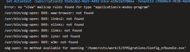 Issue Running Ef Core Bundle In Devops Pipeline · Issue 29641 · Dotnetefcore · Github 