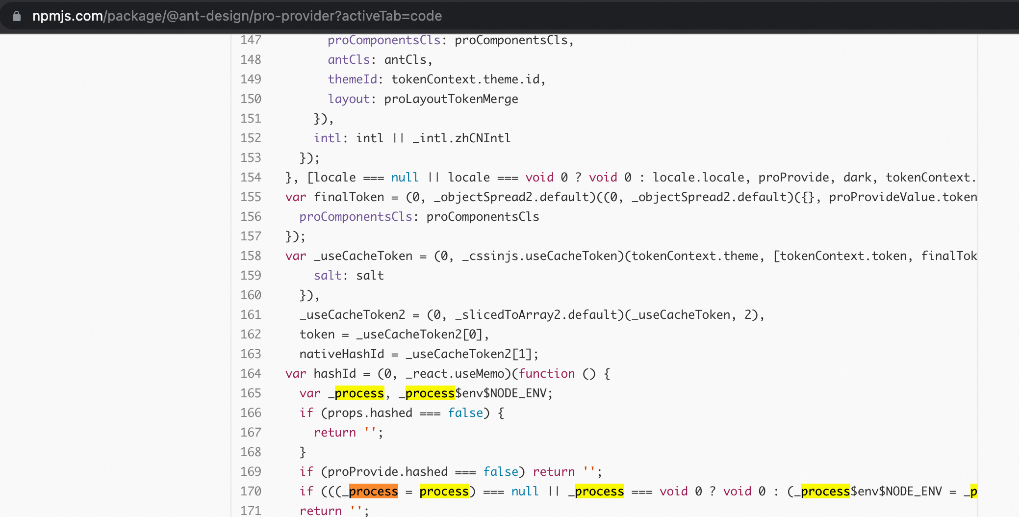 🐛[BUG]process is not defined · Issue #6973 · ant-design/pro-components · GitHub