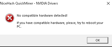 No Hardware detected · Issue #385 · nicehash/NiceHashQuickMiner · GitHub
