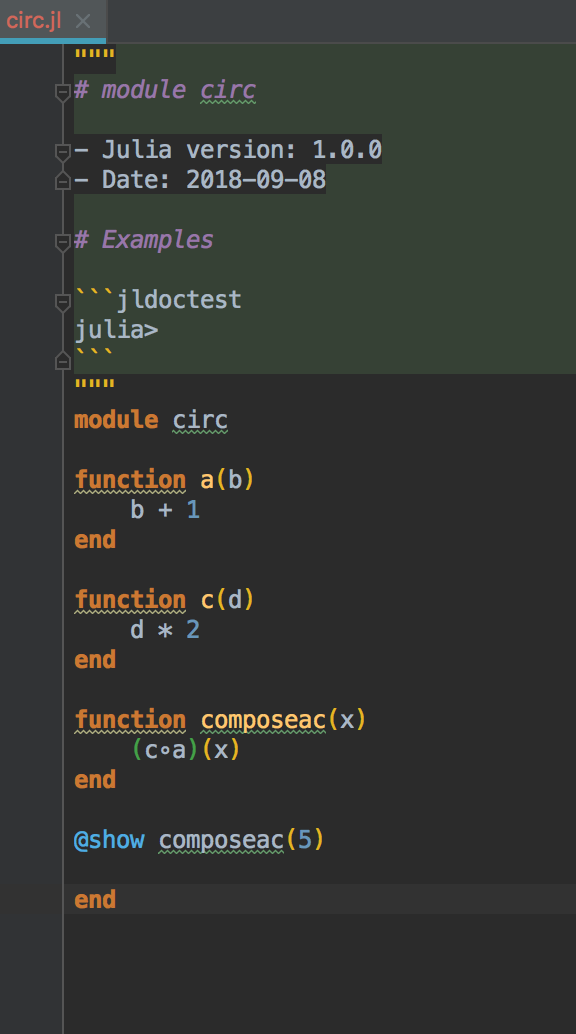 Syntax `c ∘ a` will break the linting · Issue #215 · JuliaEditorSupport/julia-intellij · GitHub