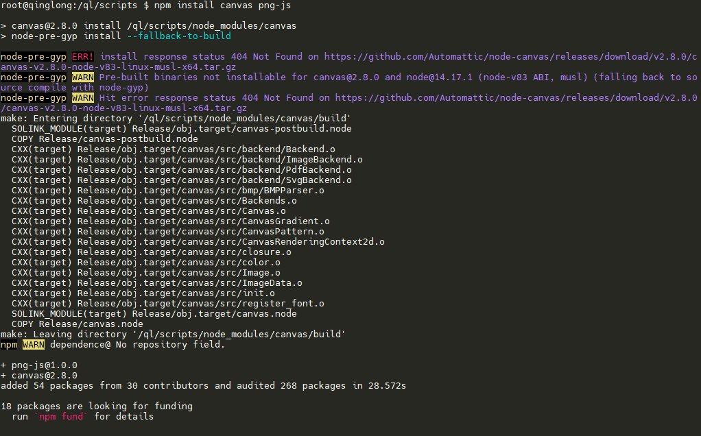 请求添加"png-js"依赖 · Issue #418 · whyour/qinglong · GitHub