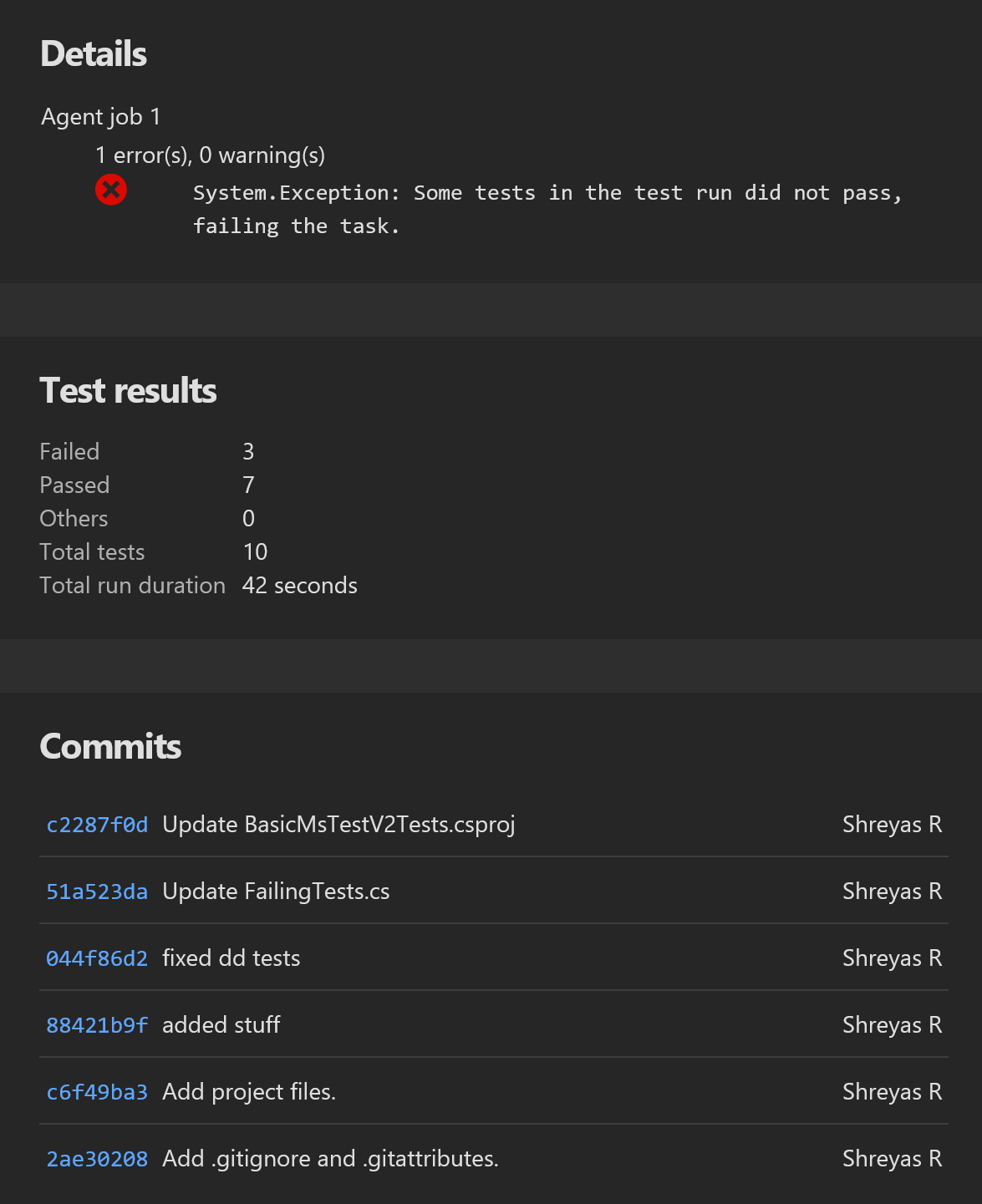 dataRowInfo and resultType is not included in the TRX file. How to ...