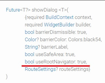 Dialog out of parent widget context · Issue #80492 · flutter/flutter · GitHub