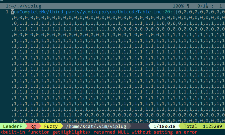 Using Leaderf rg to search dir ~/.vim/plugged make Vim stuck · Issue #318 · Yggdroot/LeaderF ...