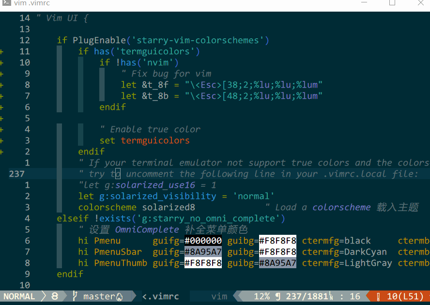 Wrong colours in Vimr · Issue #67 · lifepillar/vim-solarized8 · GitHub