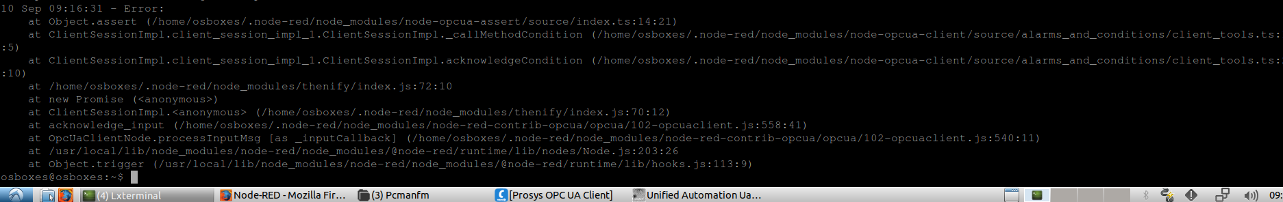 Acknowledge Alarm error BadNodeIdUnknown · Issue #1050 · node-opcua/node-opcua · GitHub