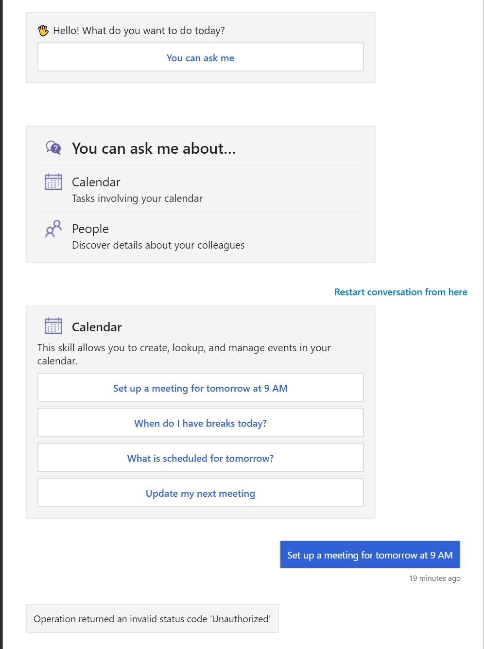 Enterprise assistant: Provide more actionable message for the "Operation returned an invalid ...
