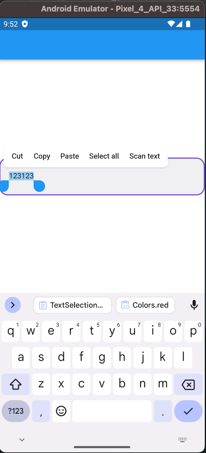 The Property Selectionhandlecolor Not Work As Intended · Issue 136198 · Flutterflutter · Github 