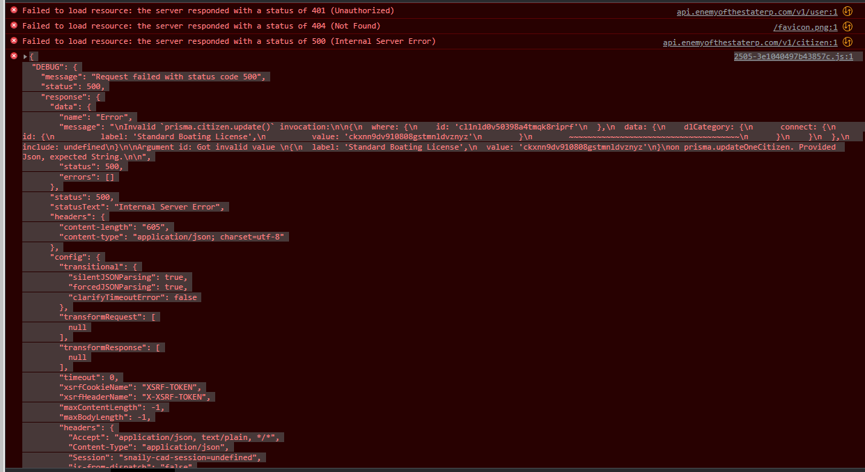 Issue With Creating Citizen · Issue #583 · SnailyCAD/snaily-cadv4 · GitHub