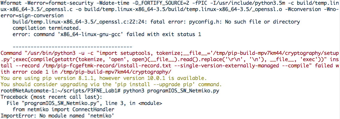 Issue Installing Netmiko In Gns3 On A Network Automation Docker Container · Issue 871 · Ktbyers