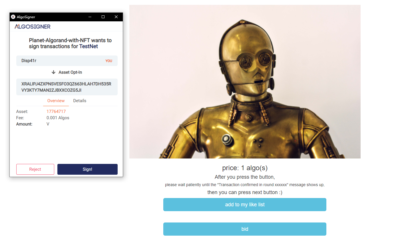 GitHub - fromddy/Planet-Algorand-with-NFT
