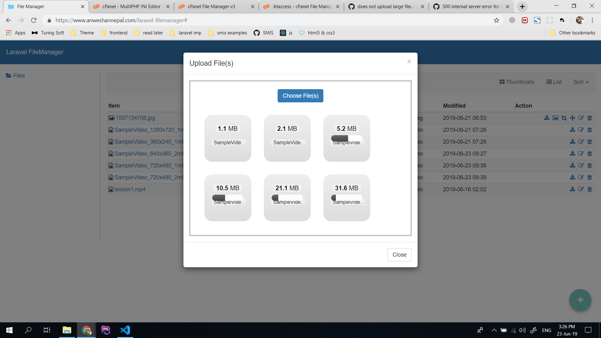does not upload large file... · Issue #701 · UniSharp/laravel-filemanager · GitHub