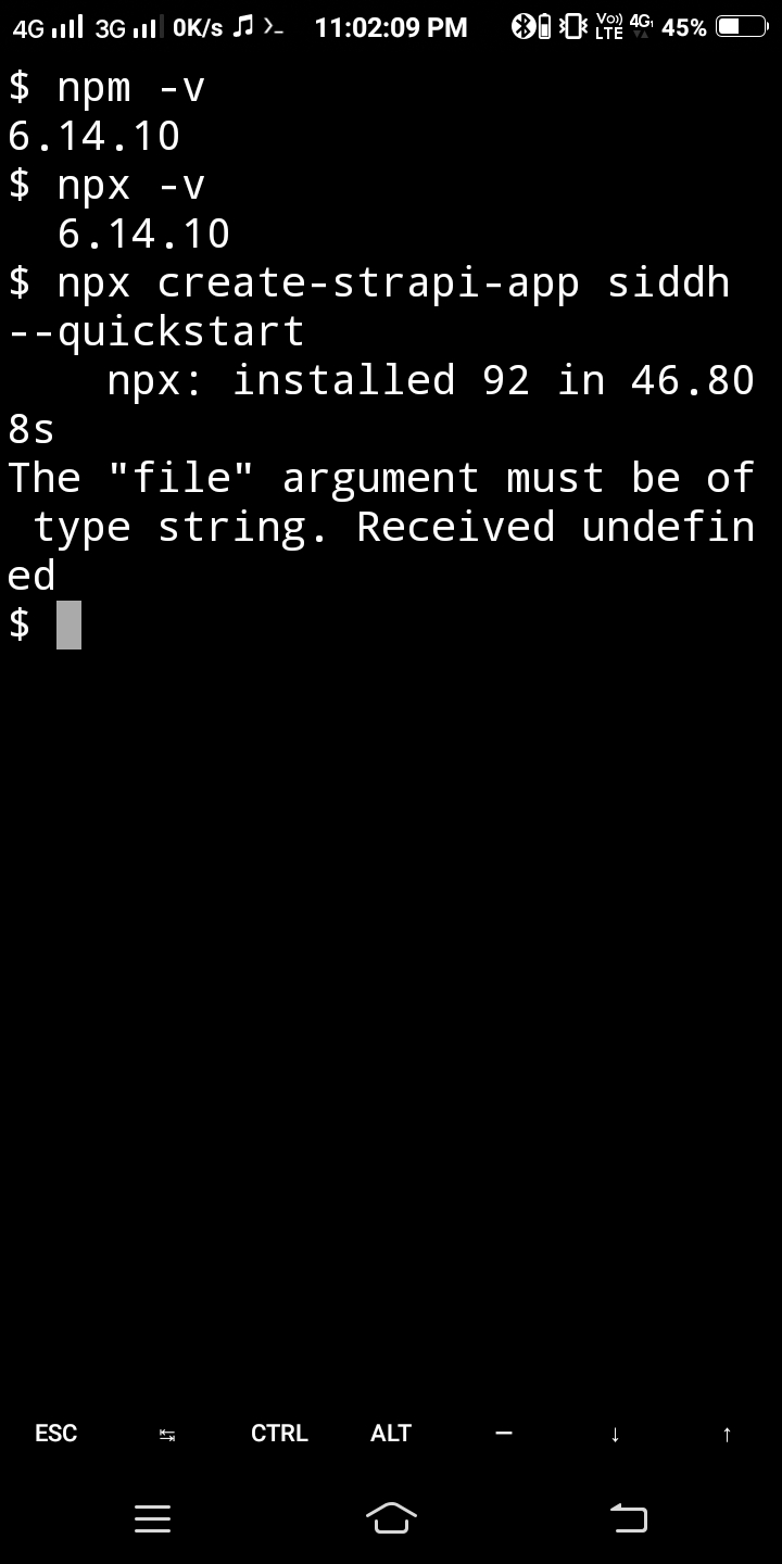 Unable To Run On Termux · Issue 9096 · Strapi Strapi · Github