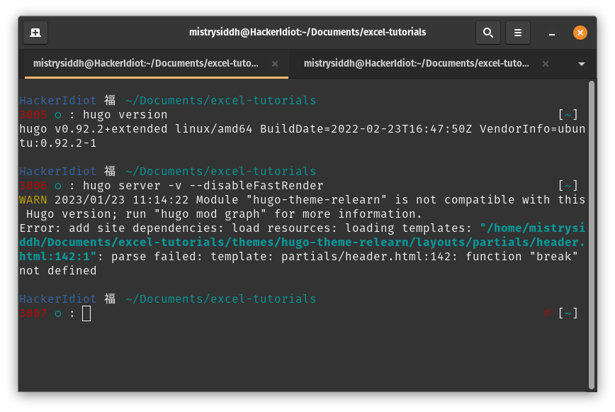 Unable to render site · Issue #436 · McShelby/hugo-theme-relearn · GitHub