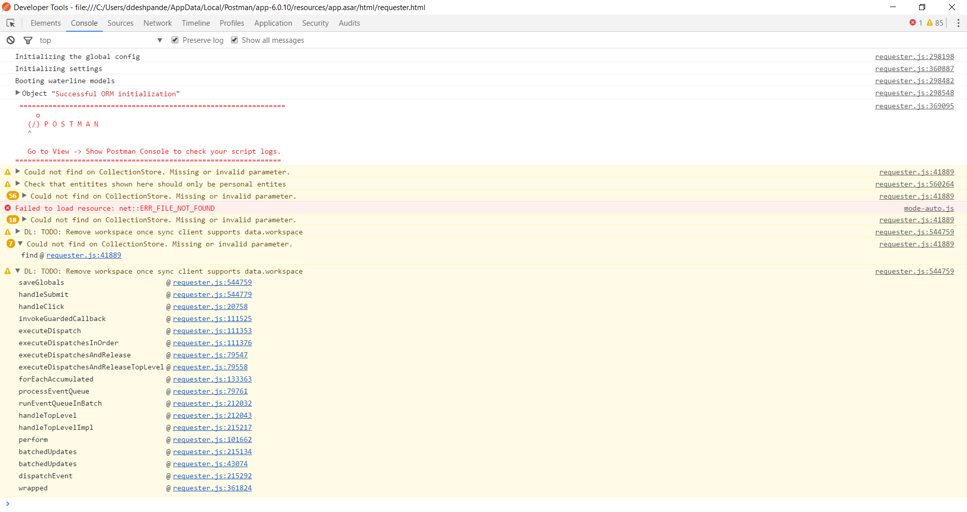 Collection runner - After run, "Data unavailable" for response headers and body · Issue #4296 ...