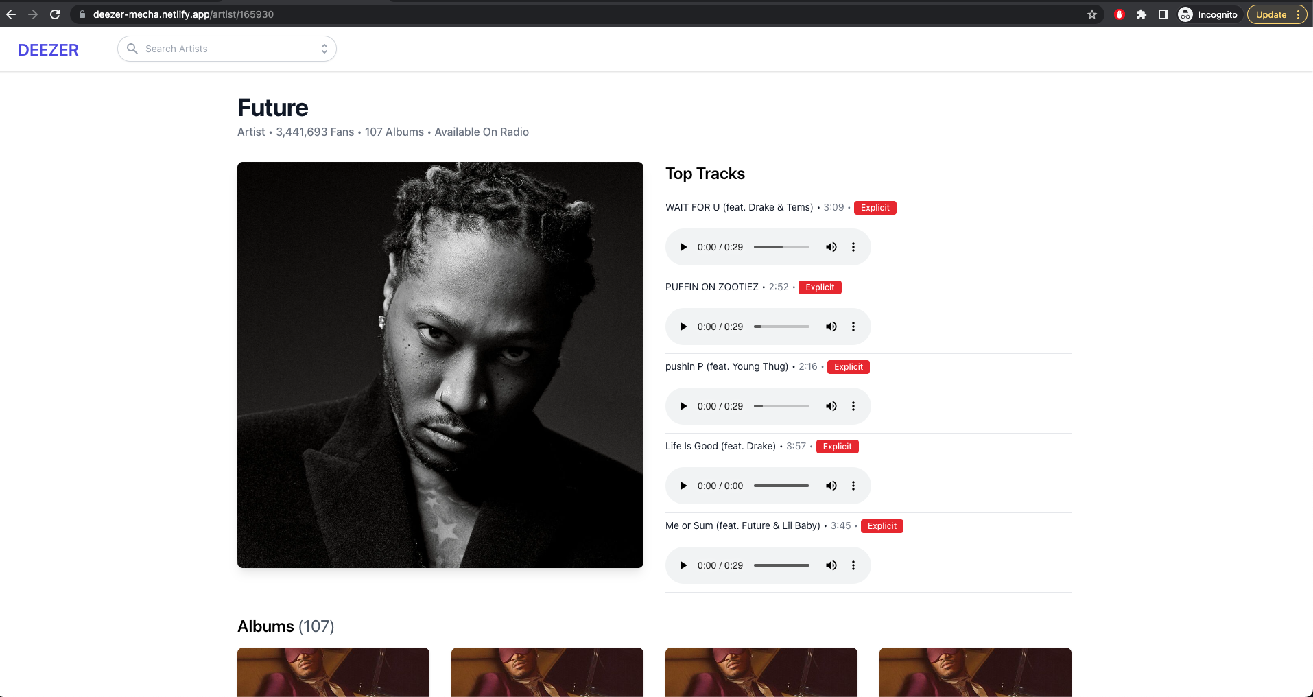 GitHub - brian-mecha/deezer-music-app: This is a Deezer web app that explores the deezer database.